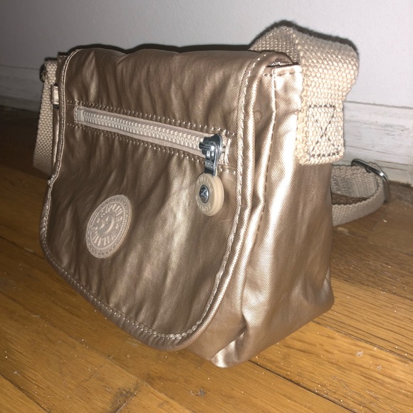 Kipling | Bags | Gold Metallic Kipling Crossbody Bag | Poshmark